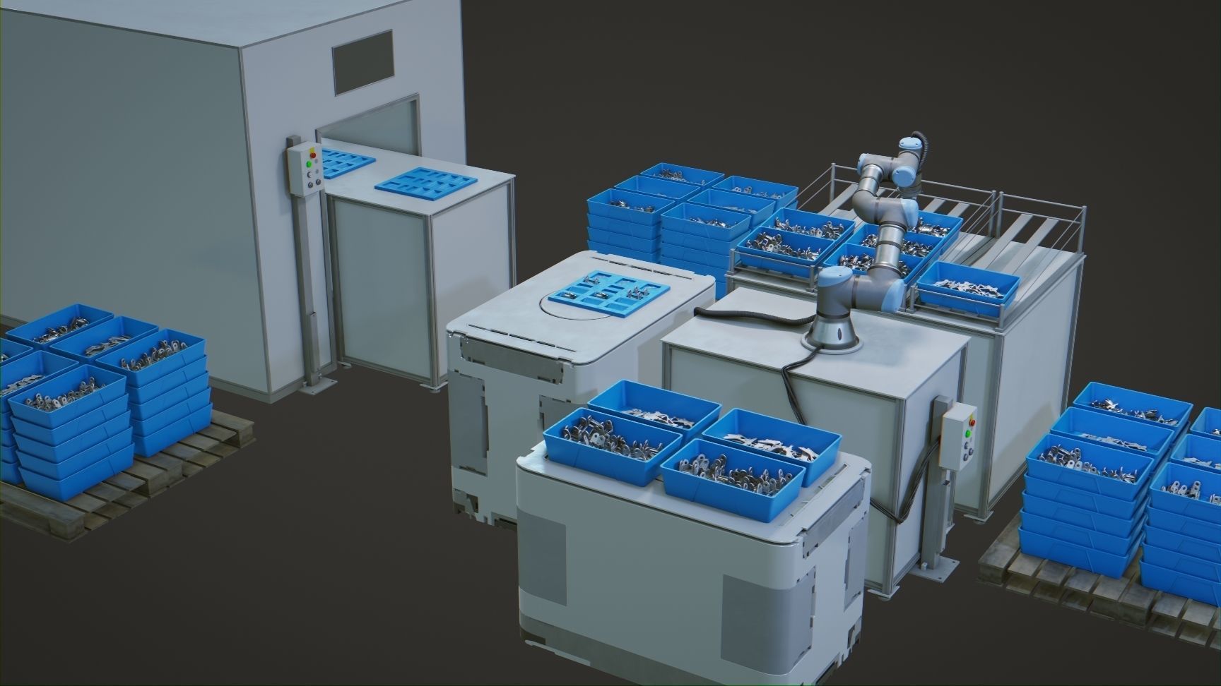 3D model Industrial Packing Machine Collection VR / AR / low-poly ...