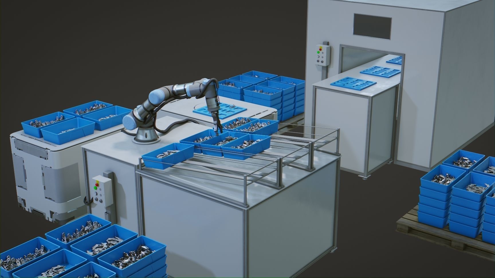 3D model Industrial Packing Machine Collection VR / AR / low-poly ...