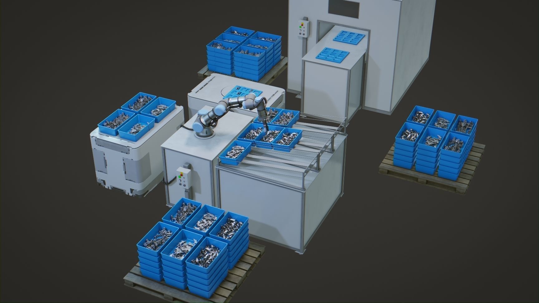 3D model Industrial Packing Machine Collection VR / AR / low-poly ...