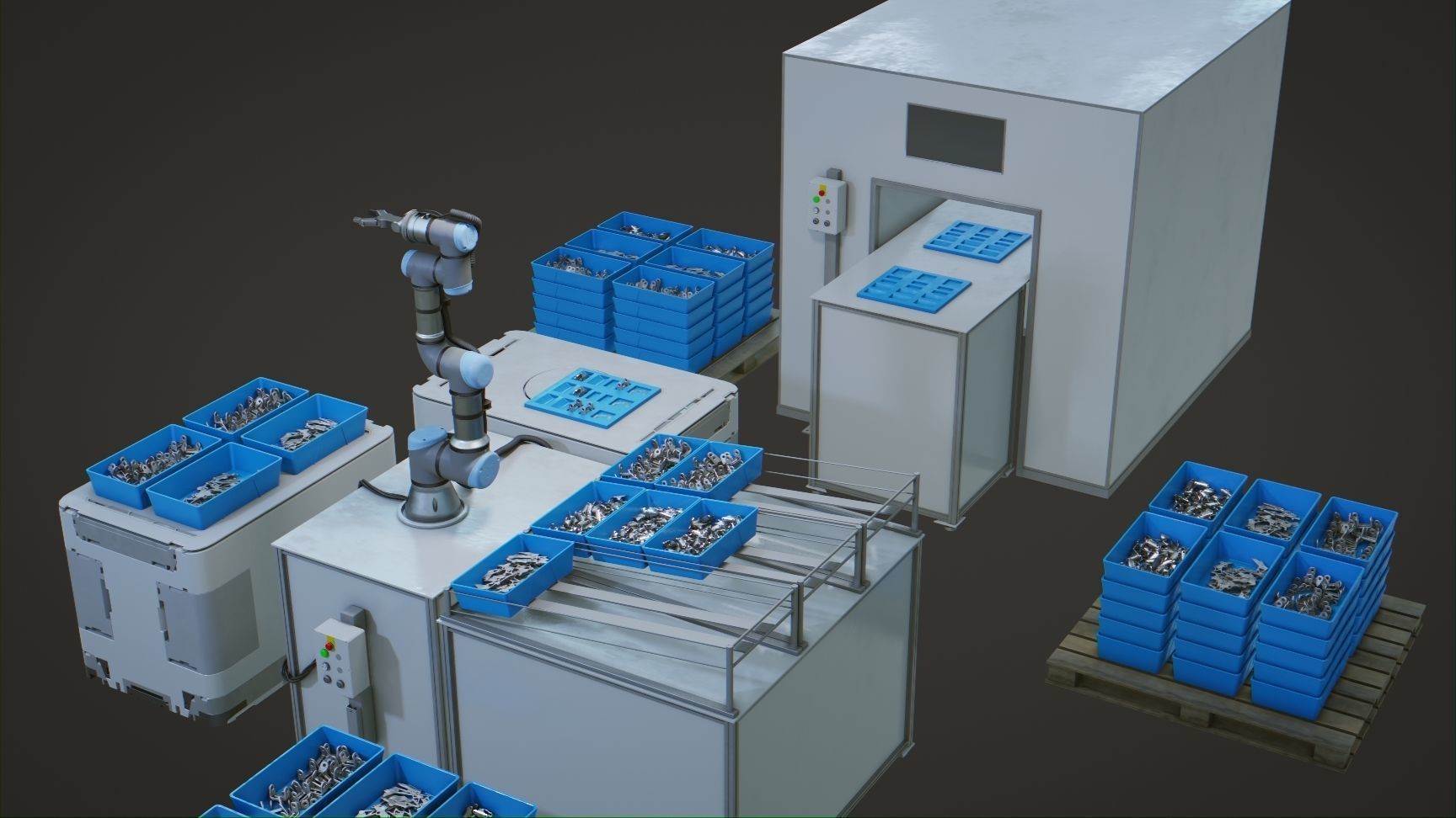 3D model Industrial Packing Machine Collection VR / AR / low-poly ...