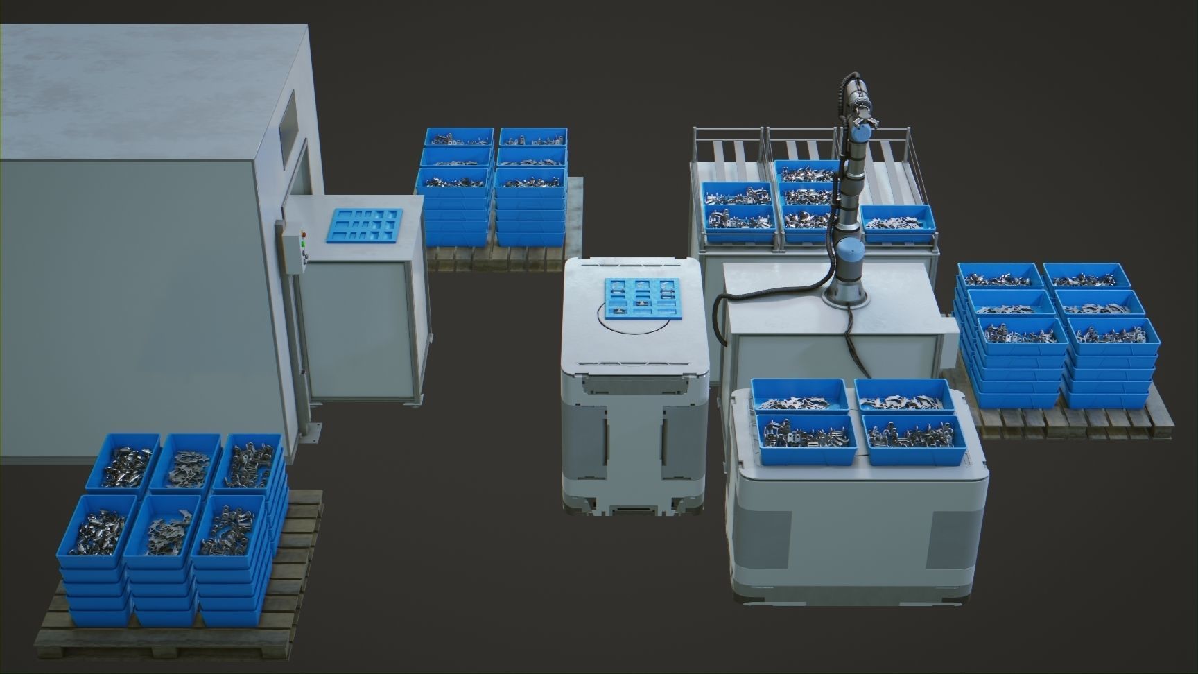 3D model Industrial Packing Machine Collection VR / AR / low-poly ...