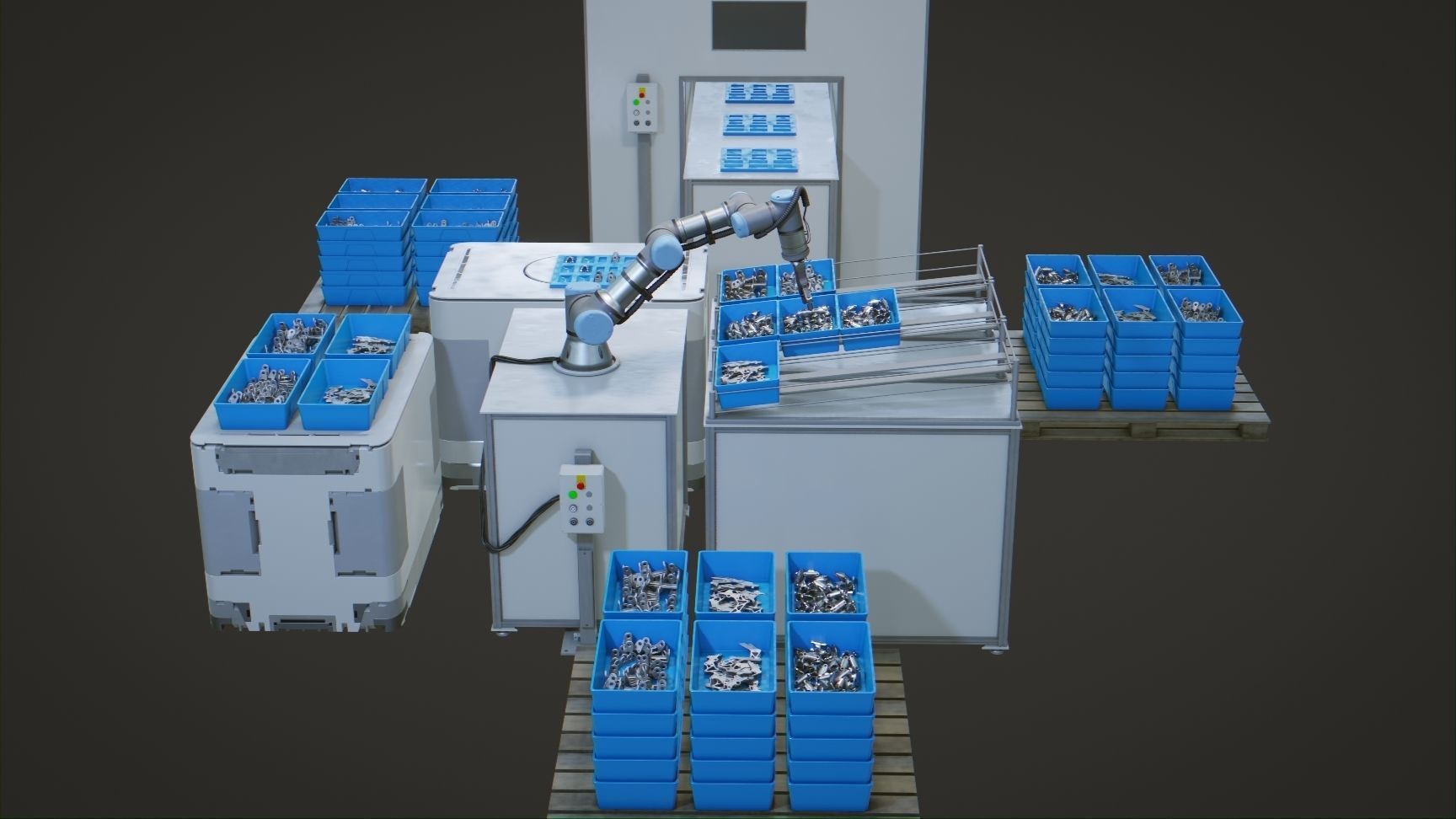 3D model Industrial Packing Machine Collection VR / AR / low-poly ...