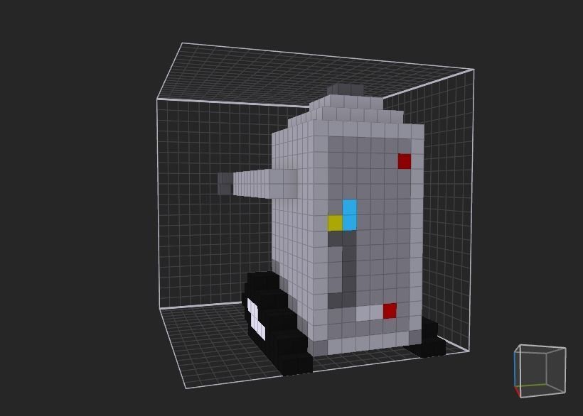 3D model Simple voxel 3D robot VR / AR / low-poly | CGTrader