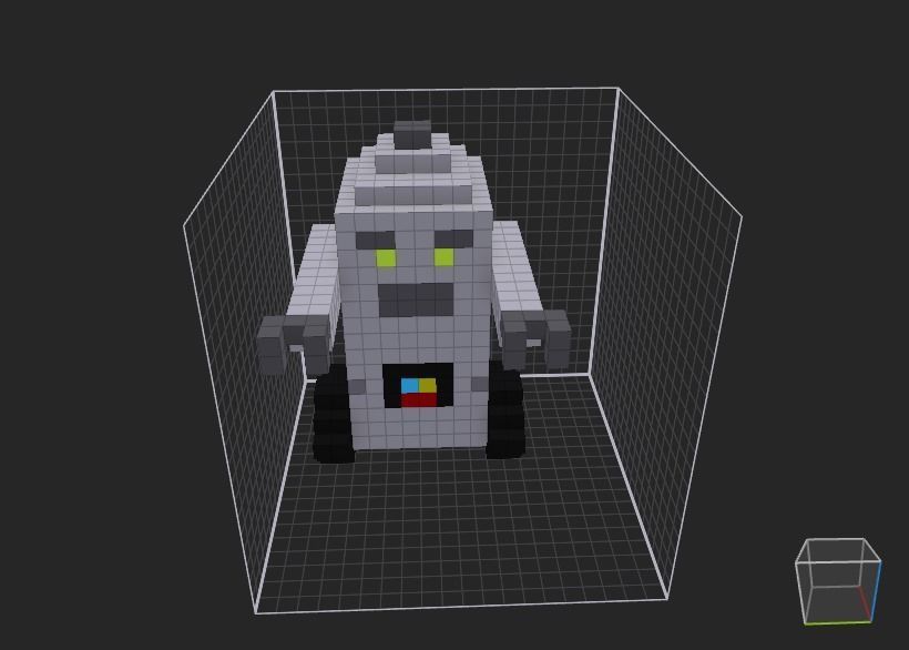 3D model Simple voxel 3D robot VR / AR / low-poly | CGTrader