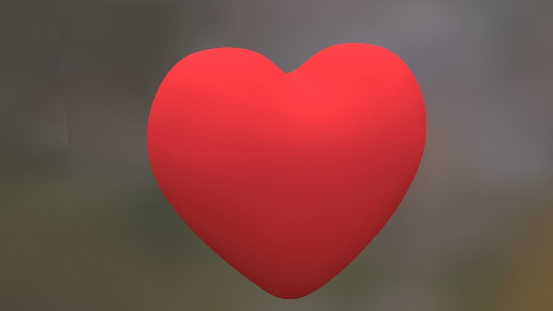 3D model 3D Heart Model Full Heart CG Big Red Heart Cartoon Love VR ...