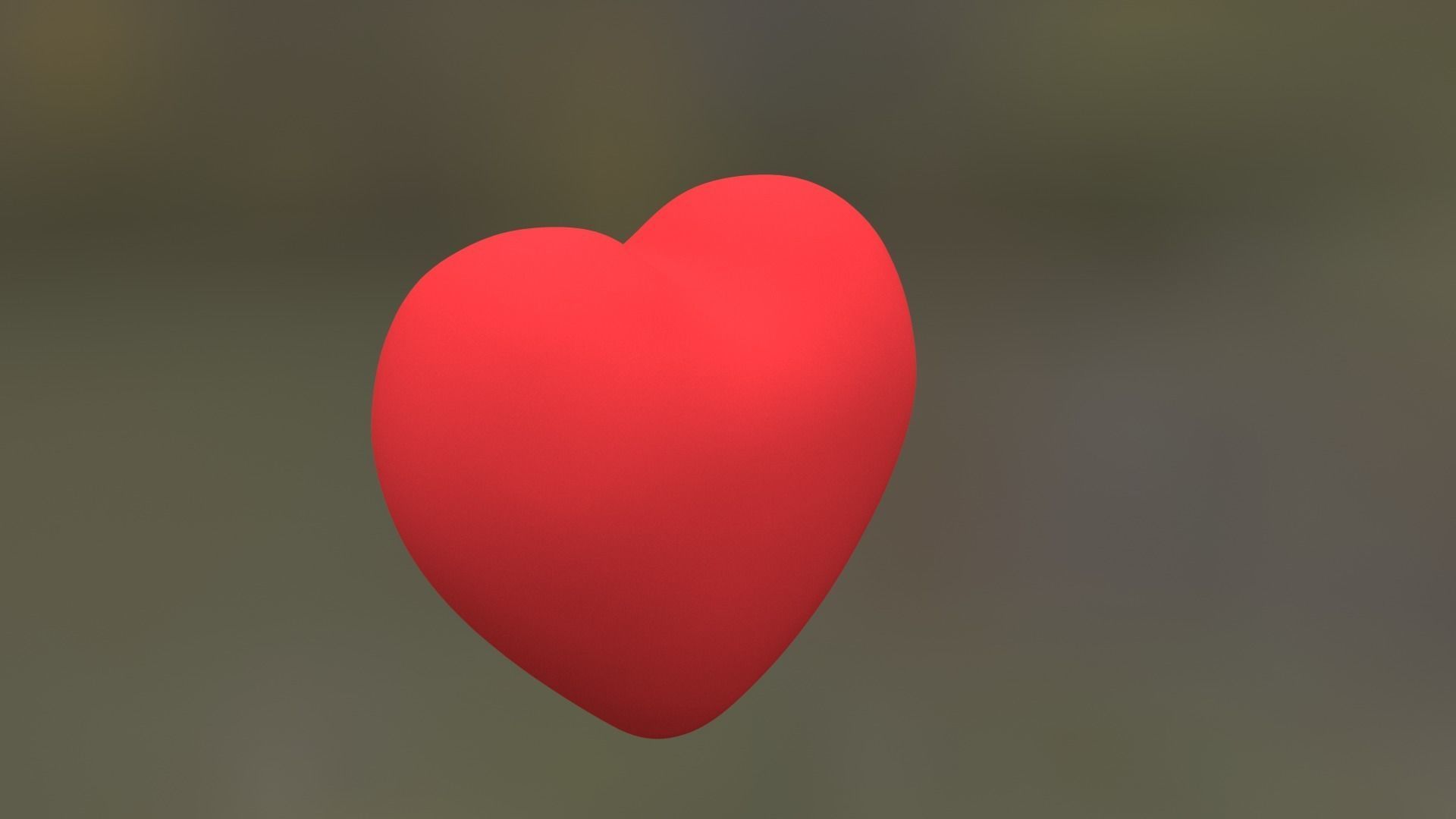 3D model 3D Heart Model Full Heart CG Big Red Heart Cartoon Love VR ...