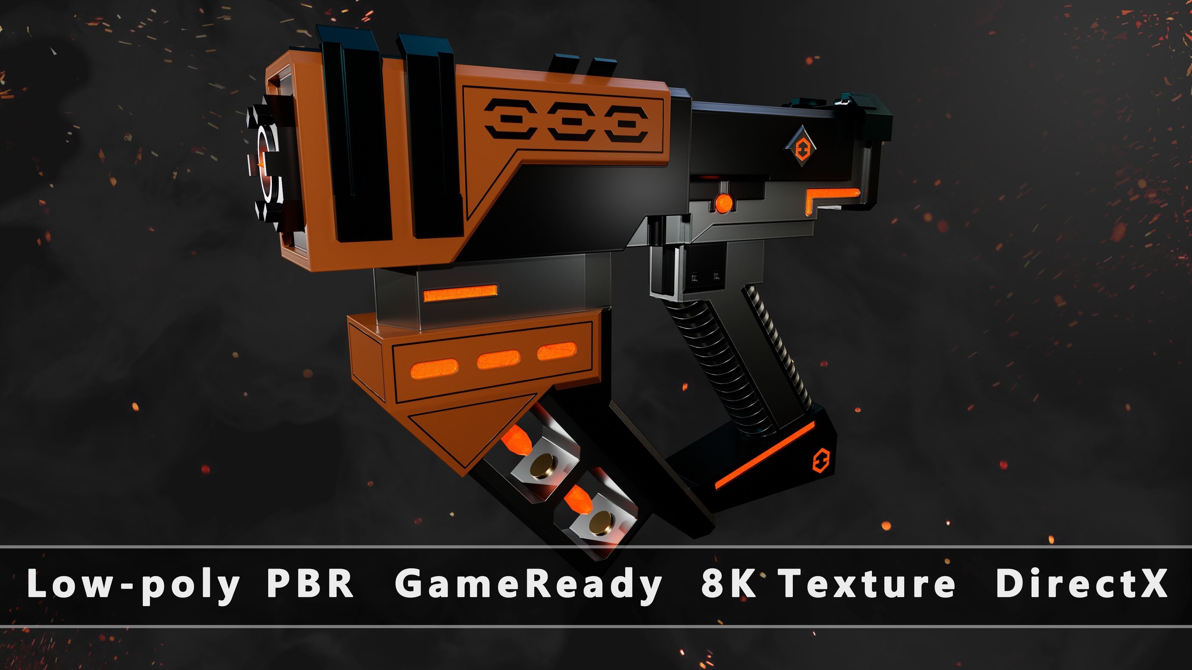 3D model Future Blaster Gun Game-Ready VR / AR / low-poly | CGTrader