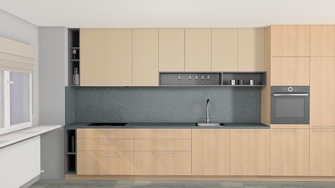 Small Kitchen free 3D model | CGTrader