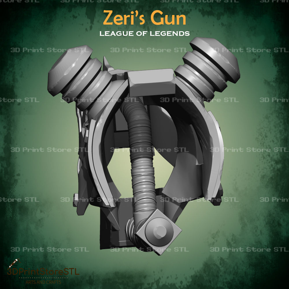 Zeri Gun Cosplay League of Legends - STL File 3D model 3D printable ...