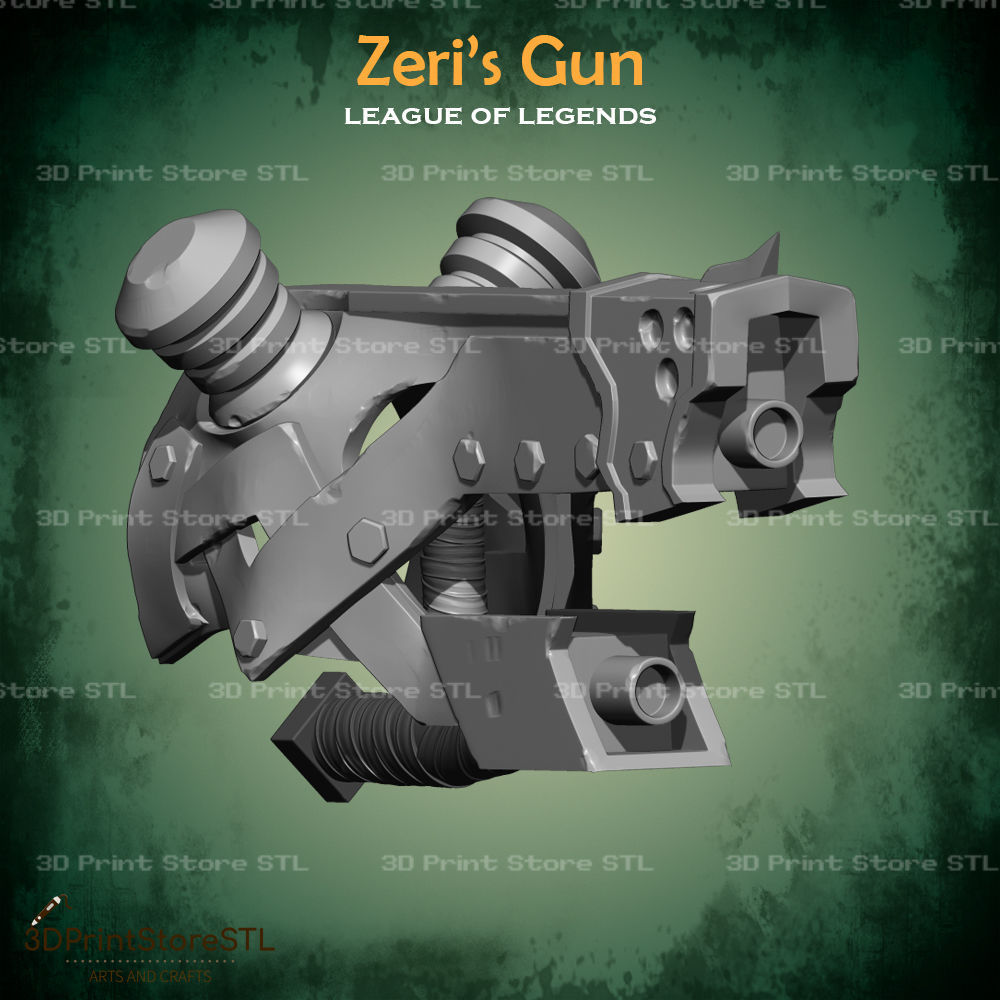 Zeri Gun Cosplay League of Legends - STL File 3D model 3D printable ...
