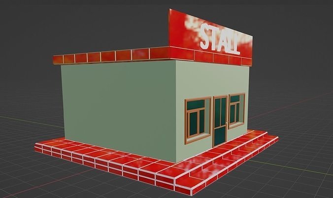 3D model Stall shop VR / AR / low-poly | CGTrader