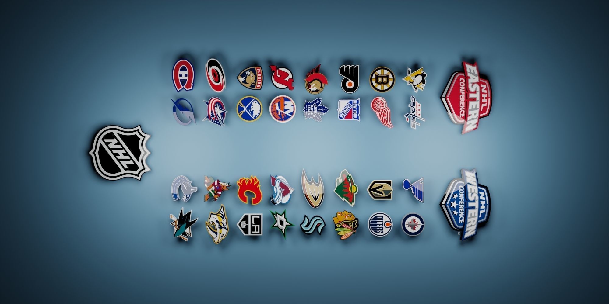 NHL Ice Hockey team logos 3D Model 3D model | CGTrader