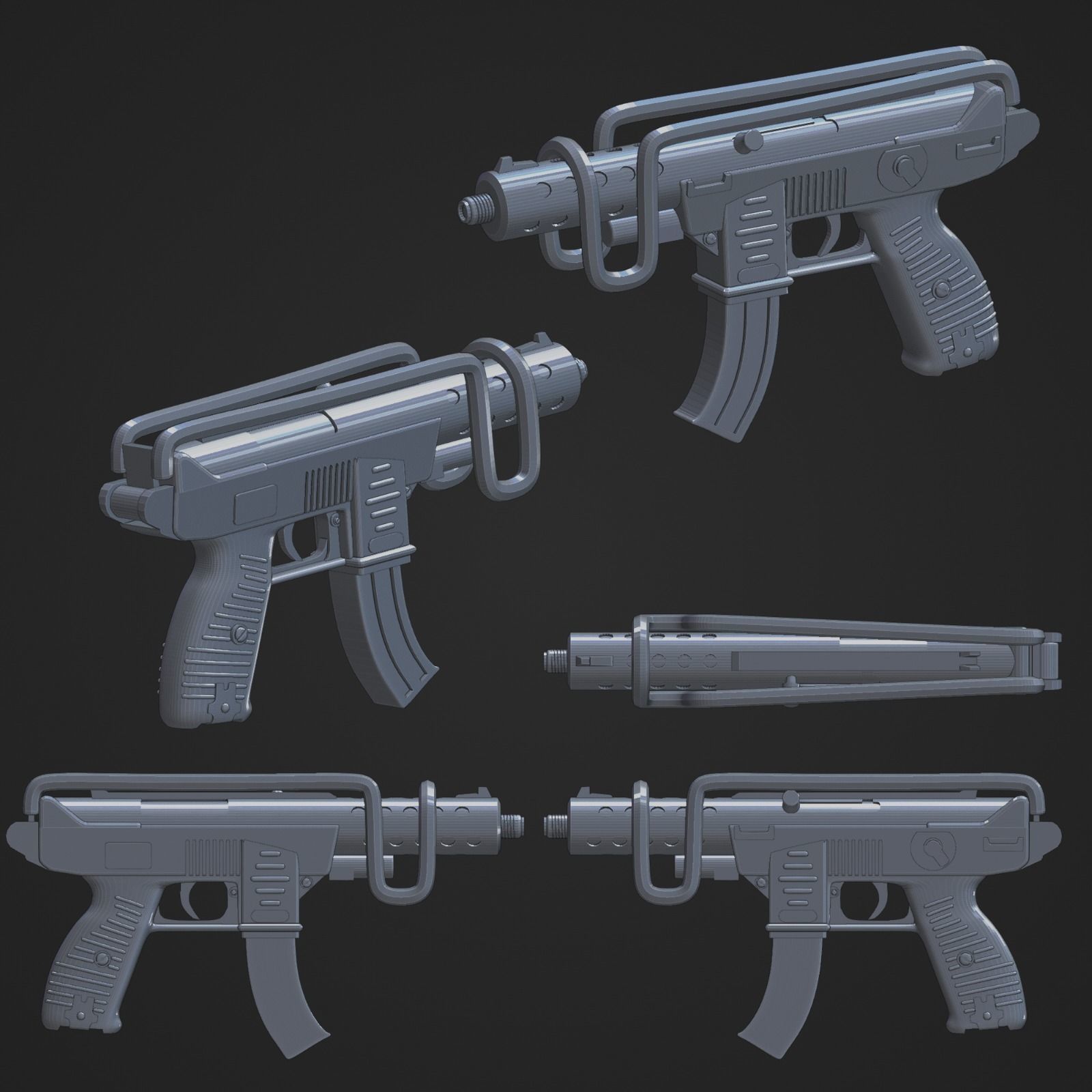 TEC9 UZIMATIC TEC-9 REPLICA PROP 3D model 3D printable | CGTrader