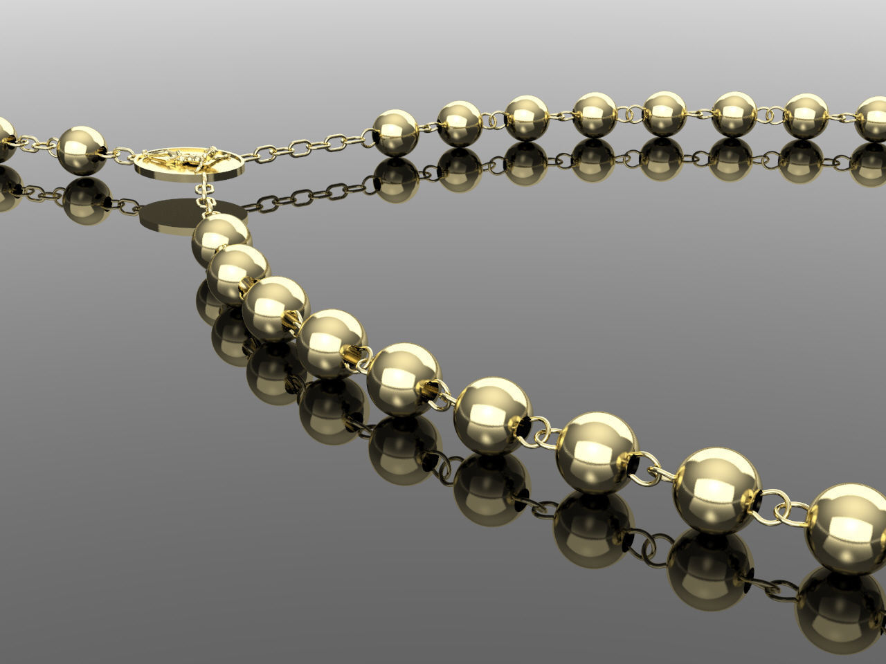rosary beads catholic cross chain 3D model 3D printable | CGTrader