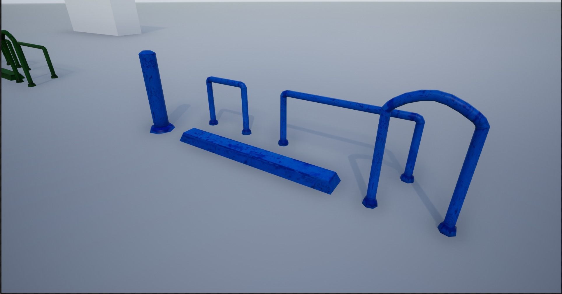 3D model Parking and Street Obstacles - Bumps VR / AR / low-poly | CGTrader