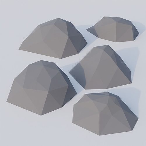 Low Poly Stylized Boulders polygonal rocks - polygonal rocks free VR ...