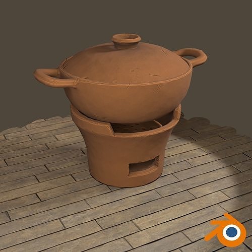 Clay cooking pot free VR / AR / low-poly 3D model | CGTrader