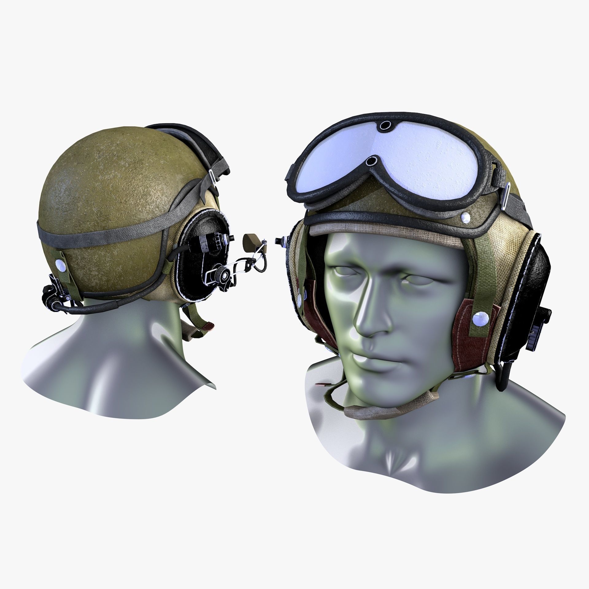 3D model Crewman Helmet US Army 1955 VR / AR / low-poly | CGTrader