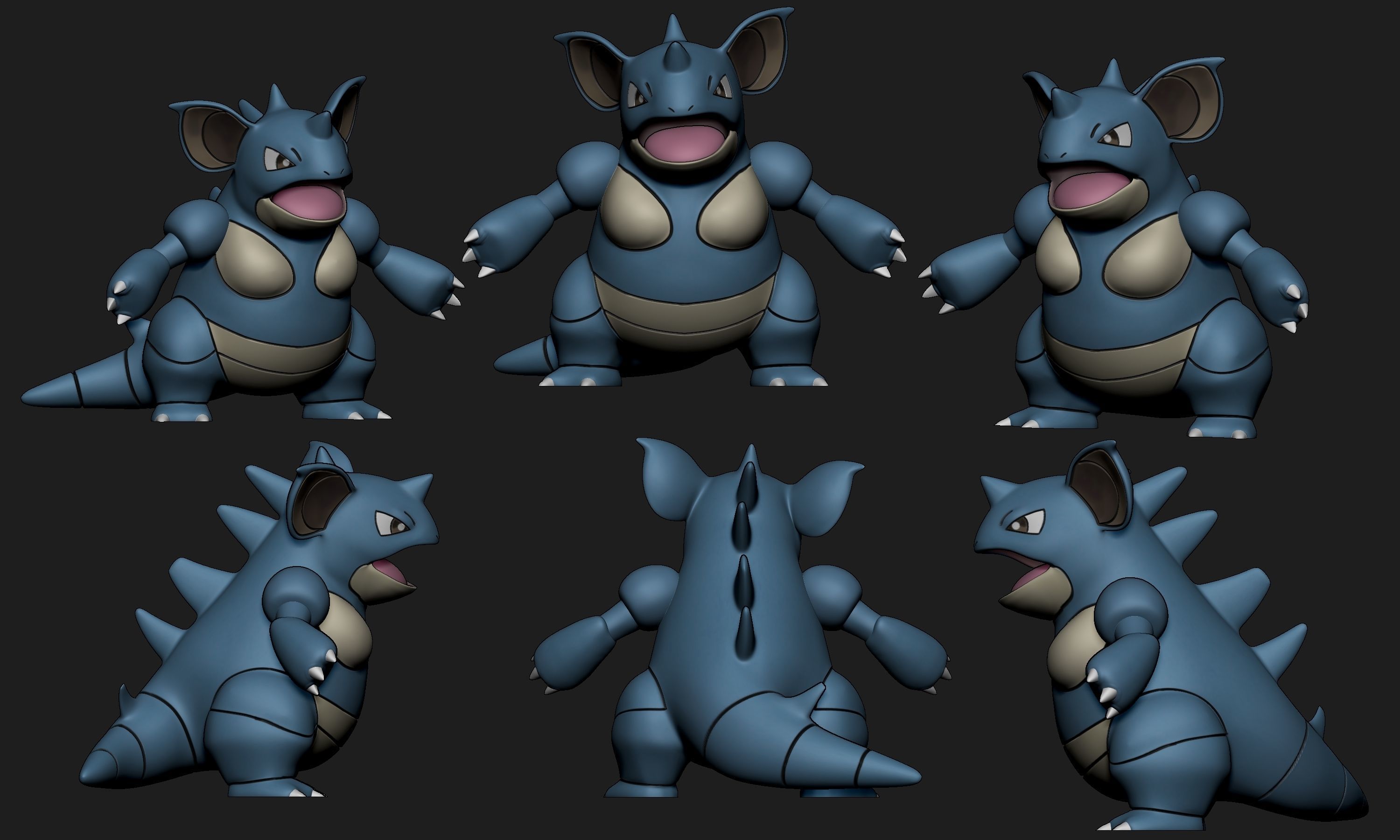 Pokemon - Nidoqueen with 2 poses 3D model 3D printable | CGTrader