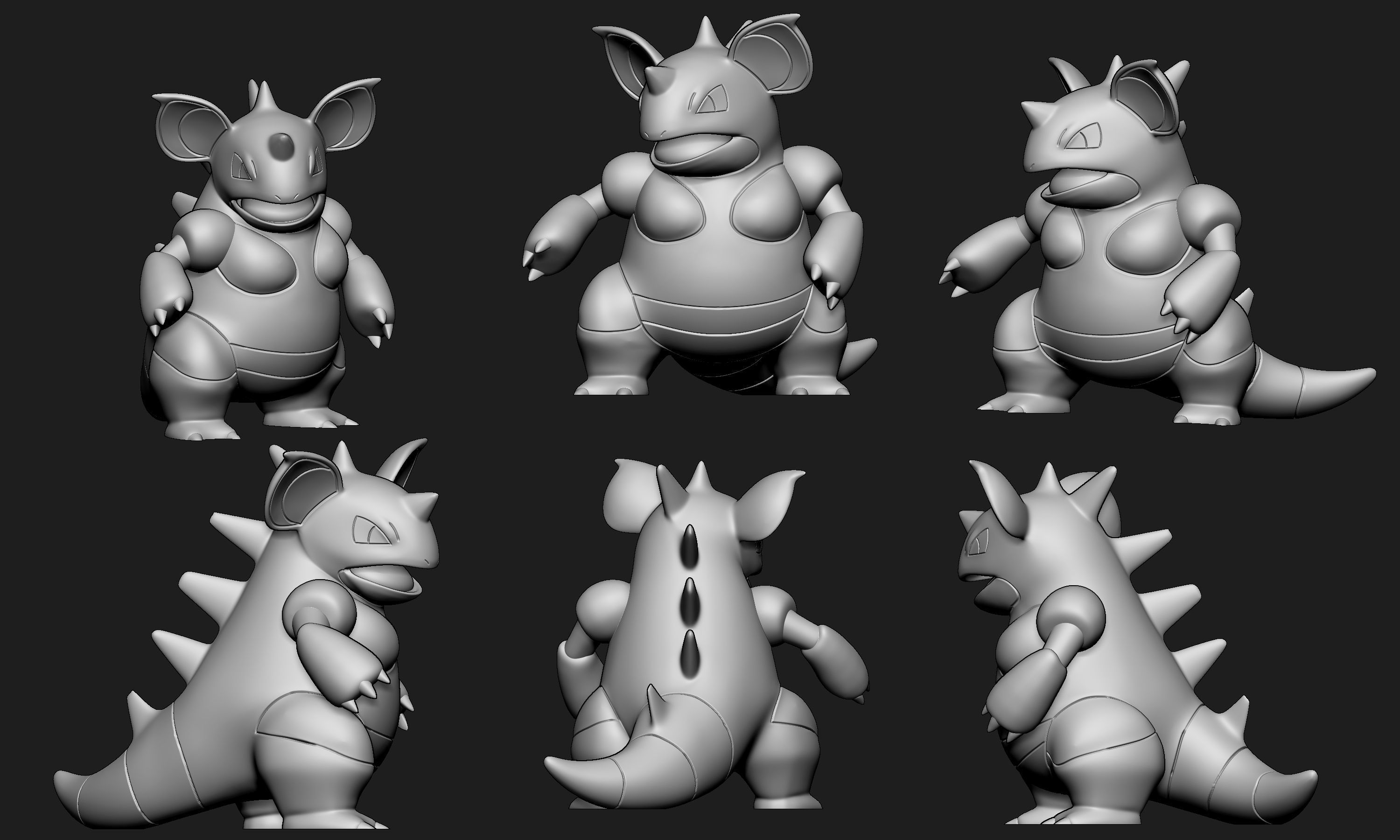 Pokemon - Nidoqueen with 2 poses 3D model 3D printable | CGTrader
