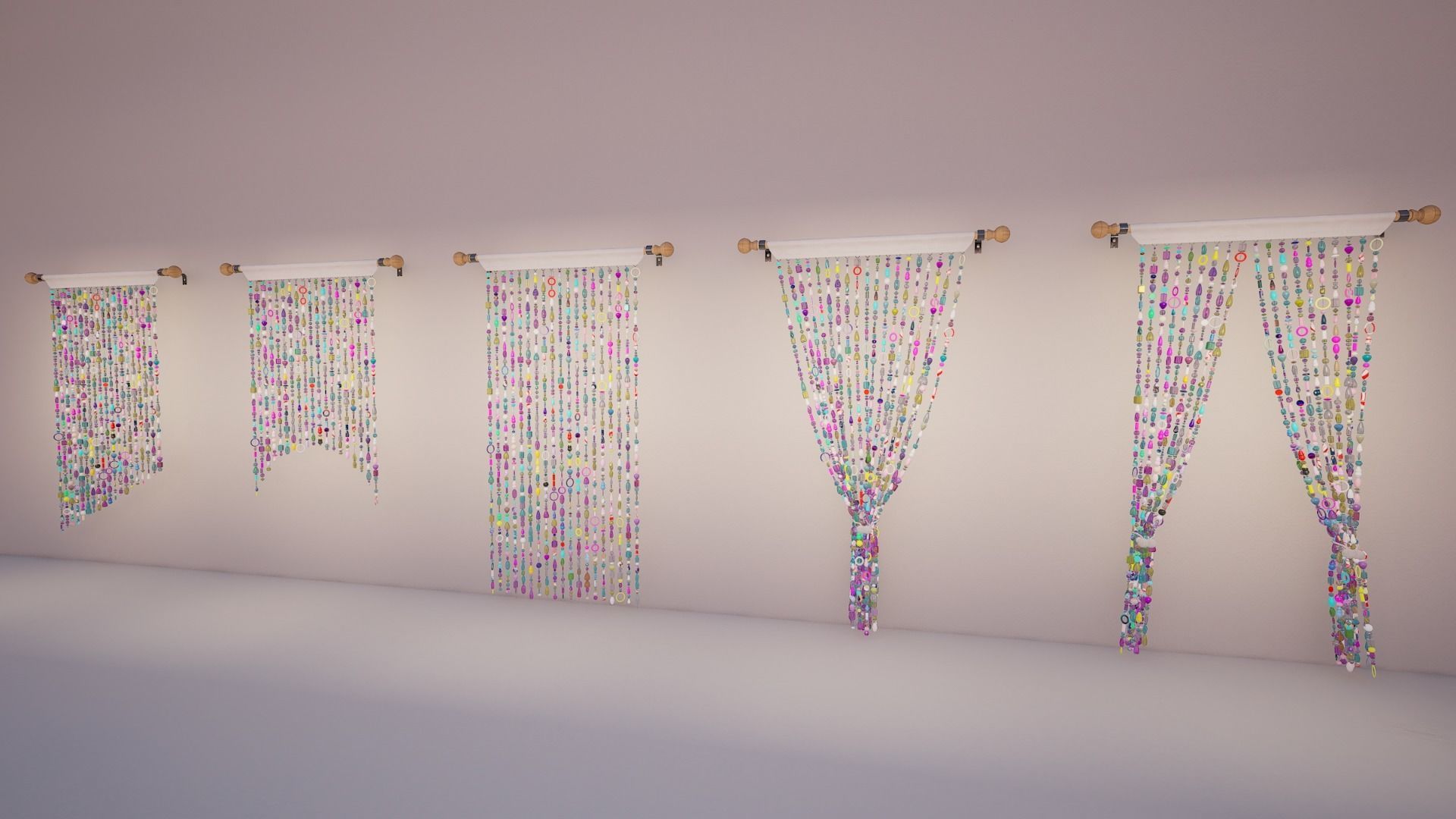 Beaded curtain 3D model | CGTrader