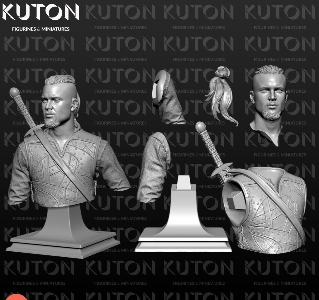 Uhtred vikings kutton statue 3D model 3D printable | CGTrader