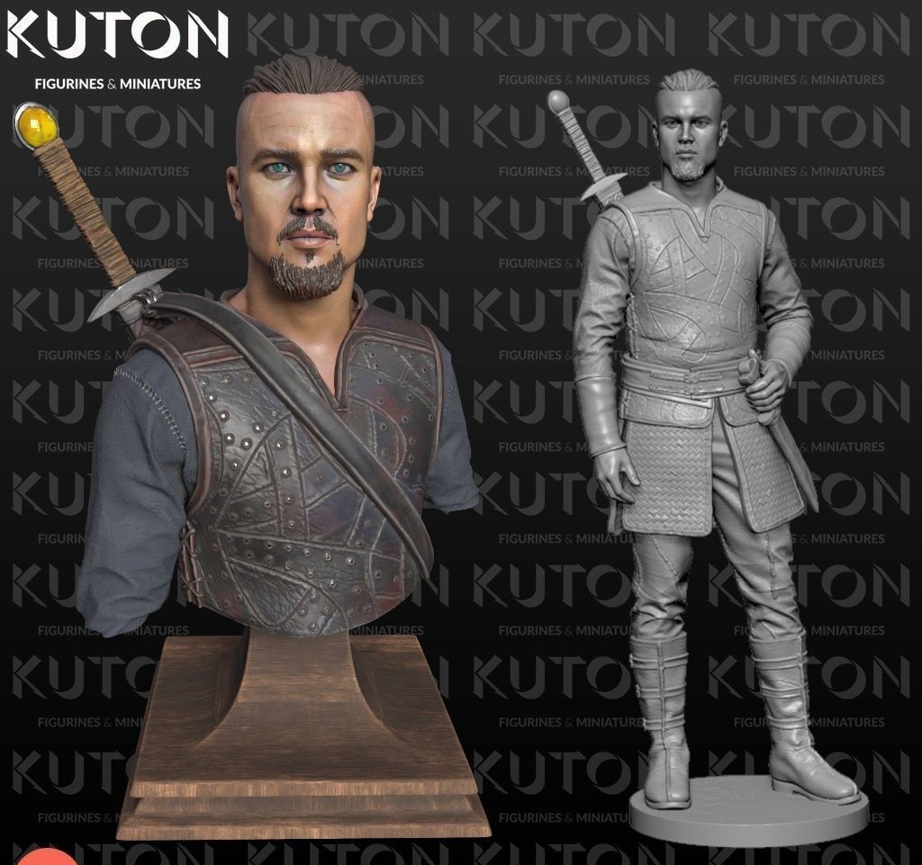 Uhtred vikings kutton statue 3D model 3D printable | CGTrader