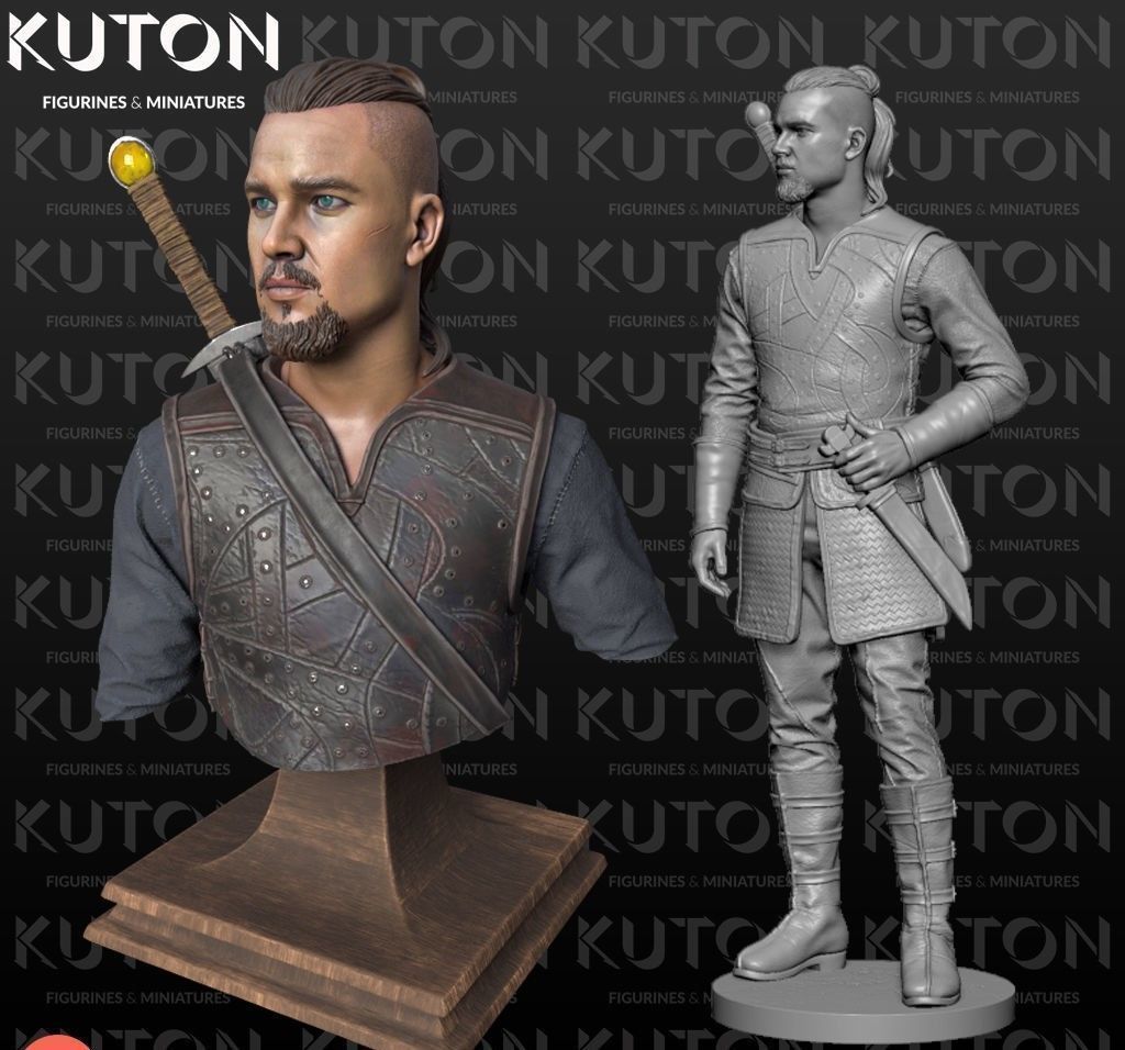 Uhtred vikings kutton statue 3D model 3D printable | CGTrader