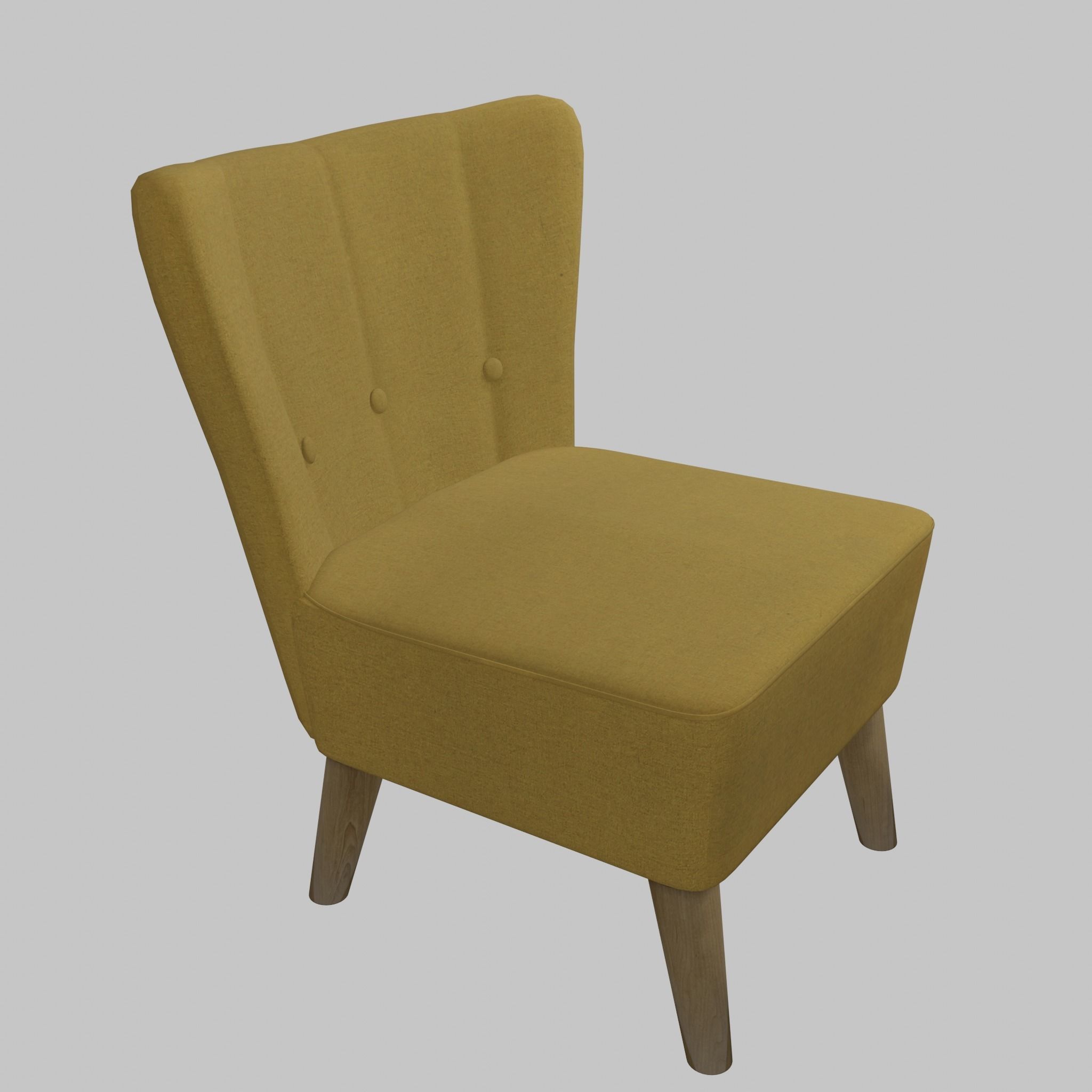 Modern Mustard Lounge Chair 3D model | CGTrader