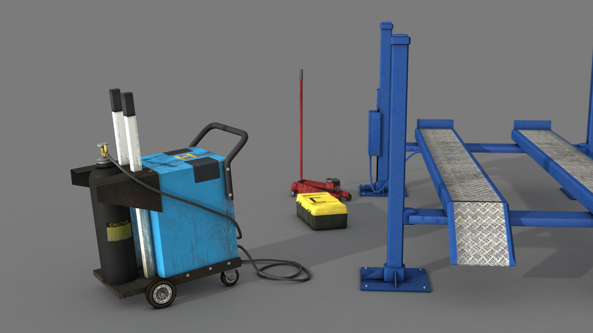 3D model Auto Repair Shop Lowpoly Car Service 3D Models Collection VR ...