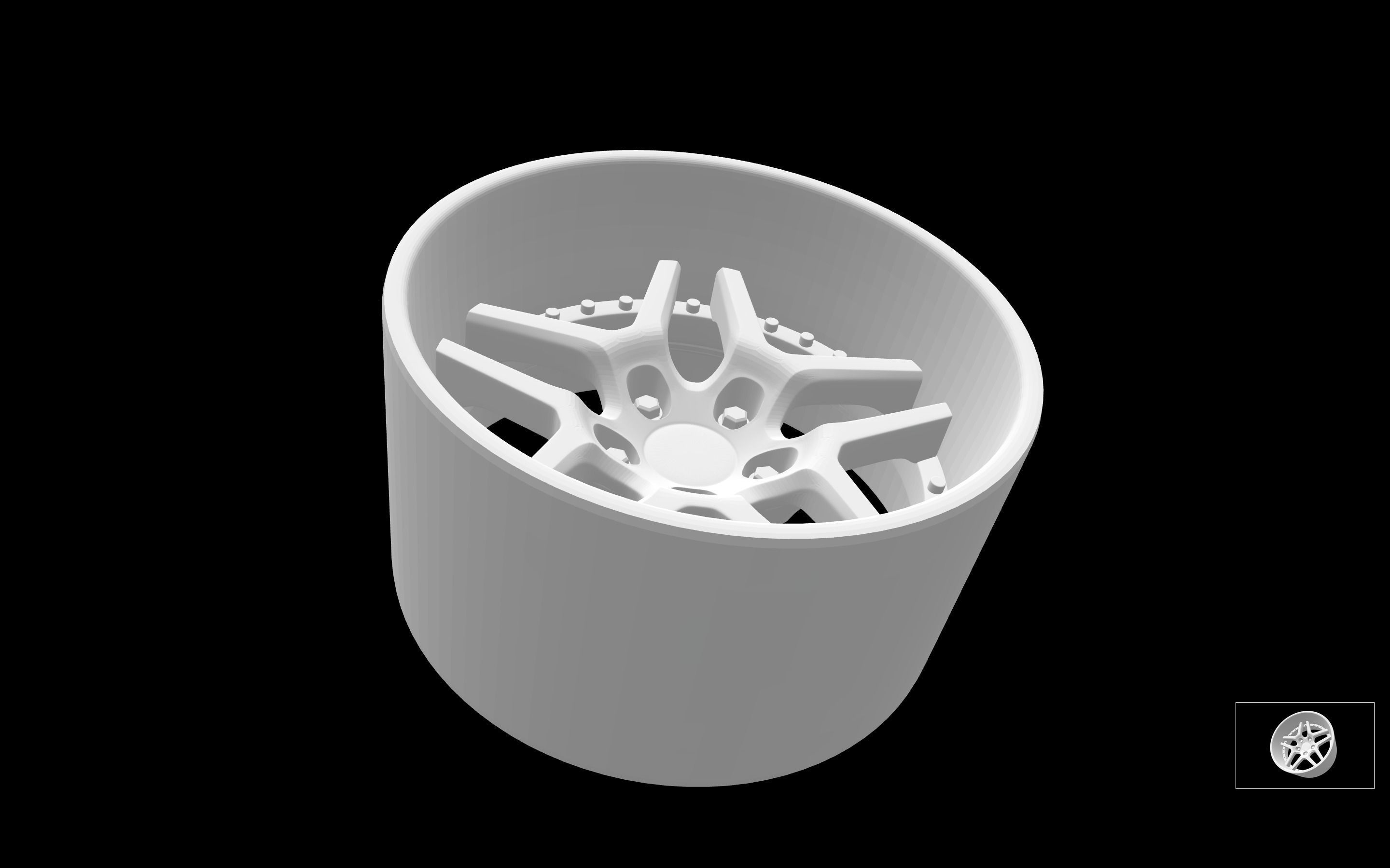 Blitz 03 scalable and printable rims 3D model 3D printable | CGTrader