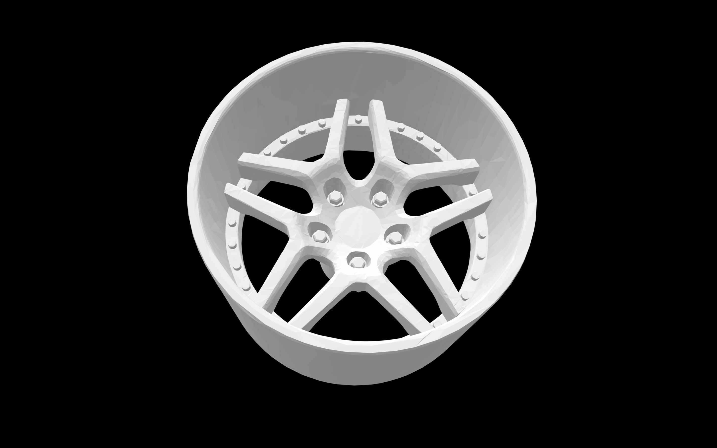 Blitz 03 scalable and printable rims 3D model 3D printable | CGTrader