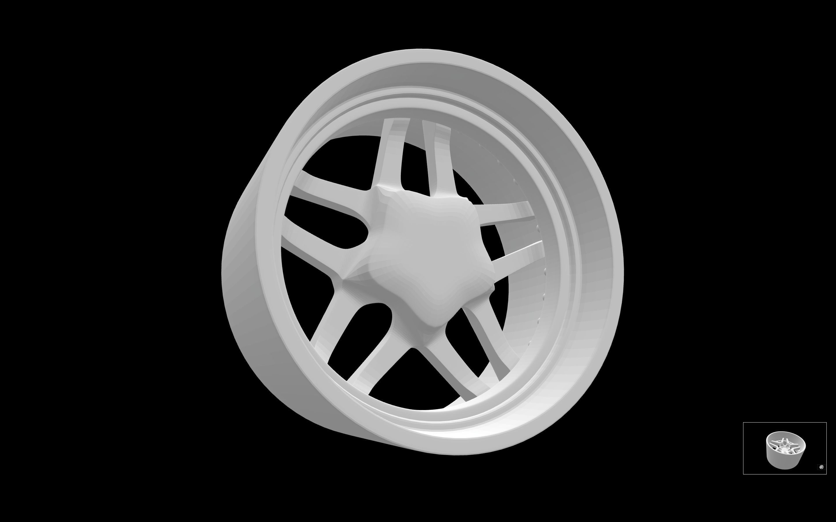 Blitz 03 scalable and printable rims 3D model 3D printable | CGTrader