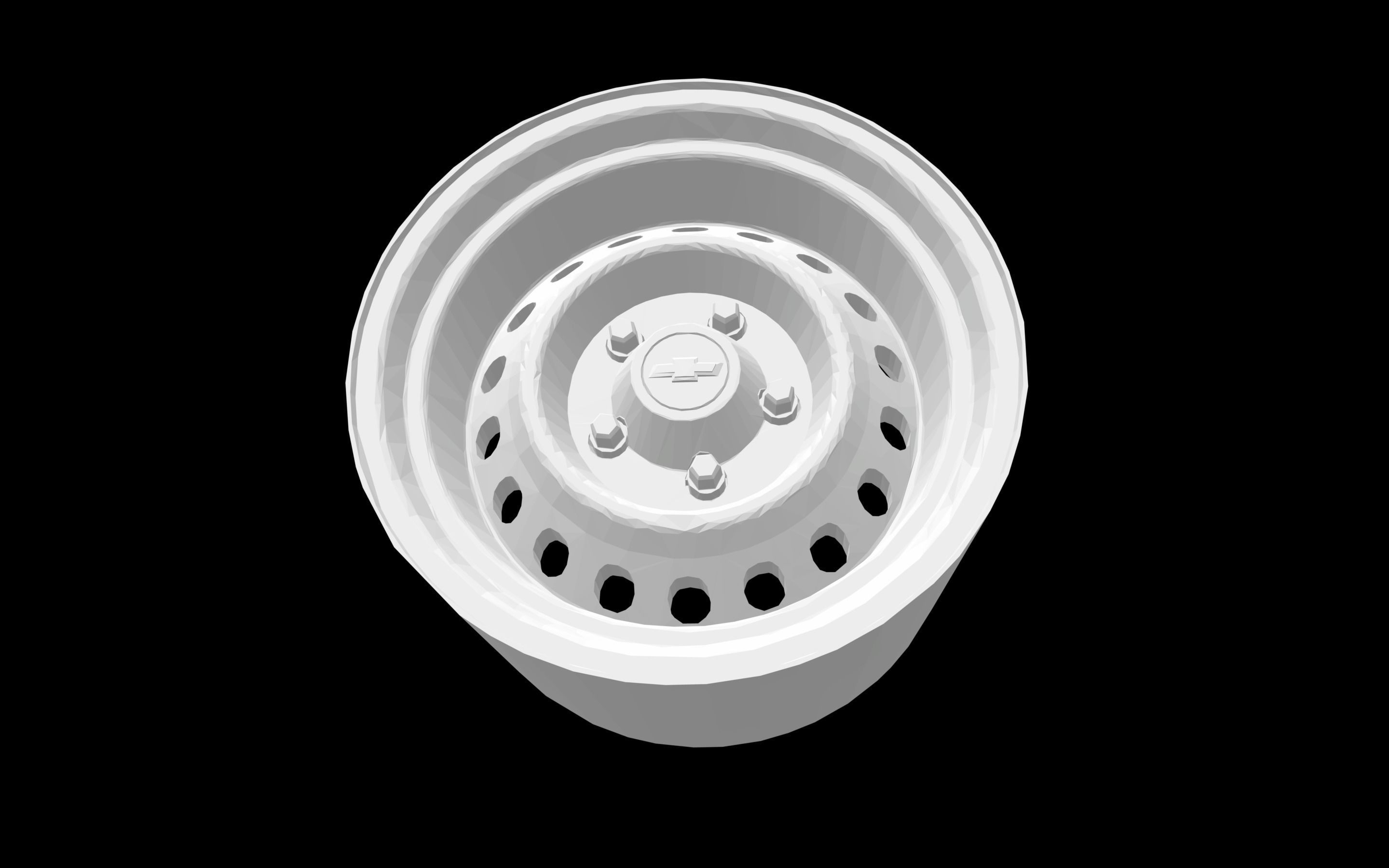 Chevrolet oem steel scalable and printable rims 3D model 3D printable ...