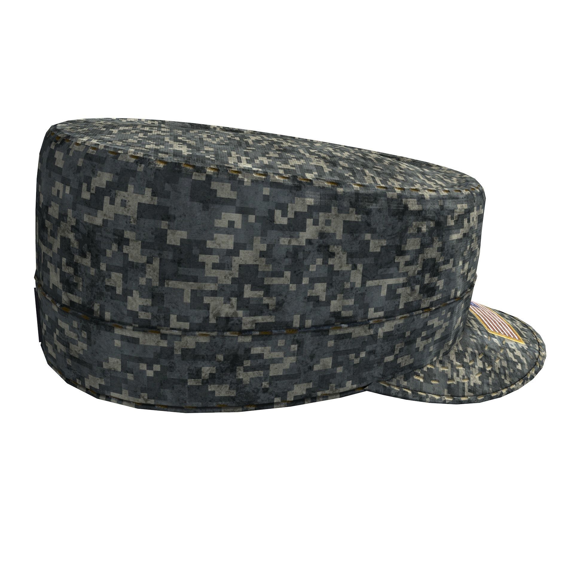 3D model US Army Patrol Cap Digital Camouflage Hat VR / AR / low-poly ...