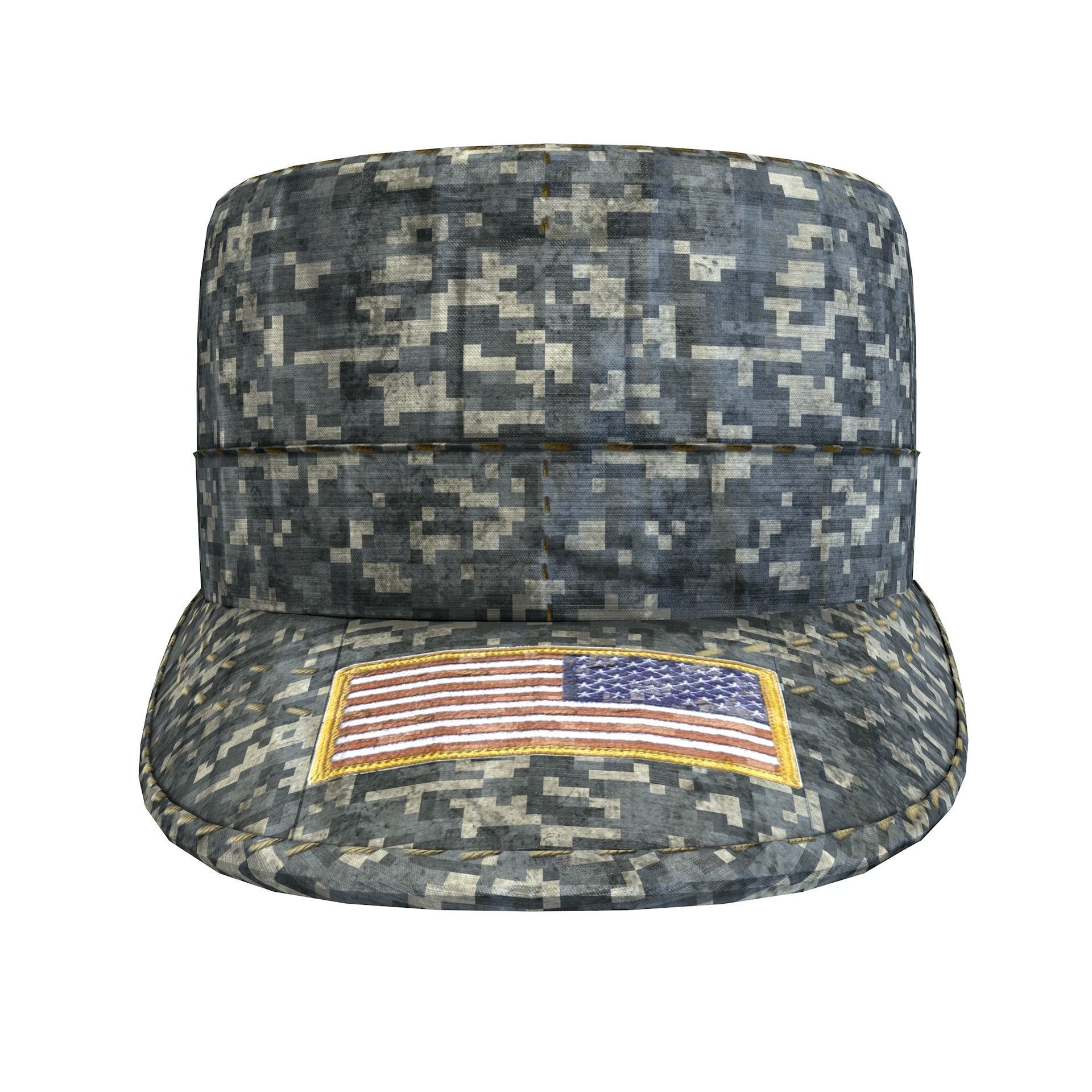 3D model US Army Patrol Cap Digital Camouflage Hat VR / AR / low-poly ...