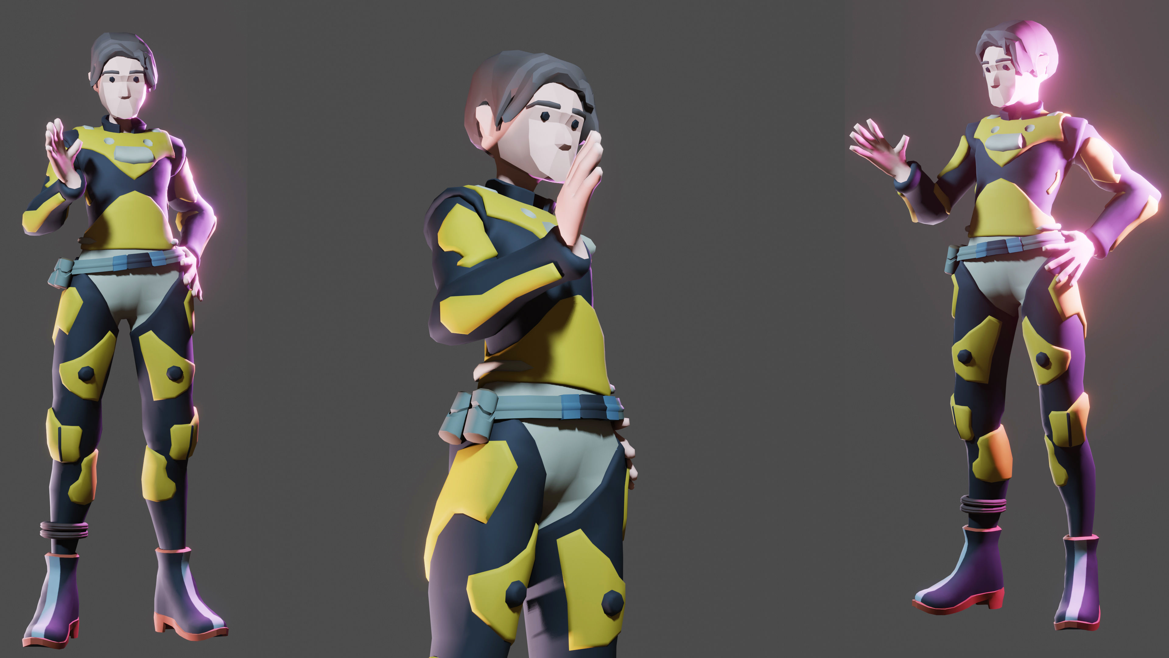 3D model Polygon Sci-Fi Characters VR / AR / low-poly | CGTrader