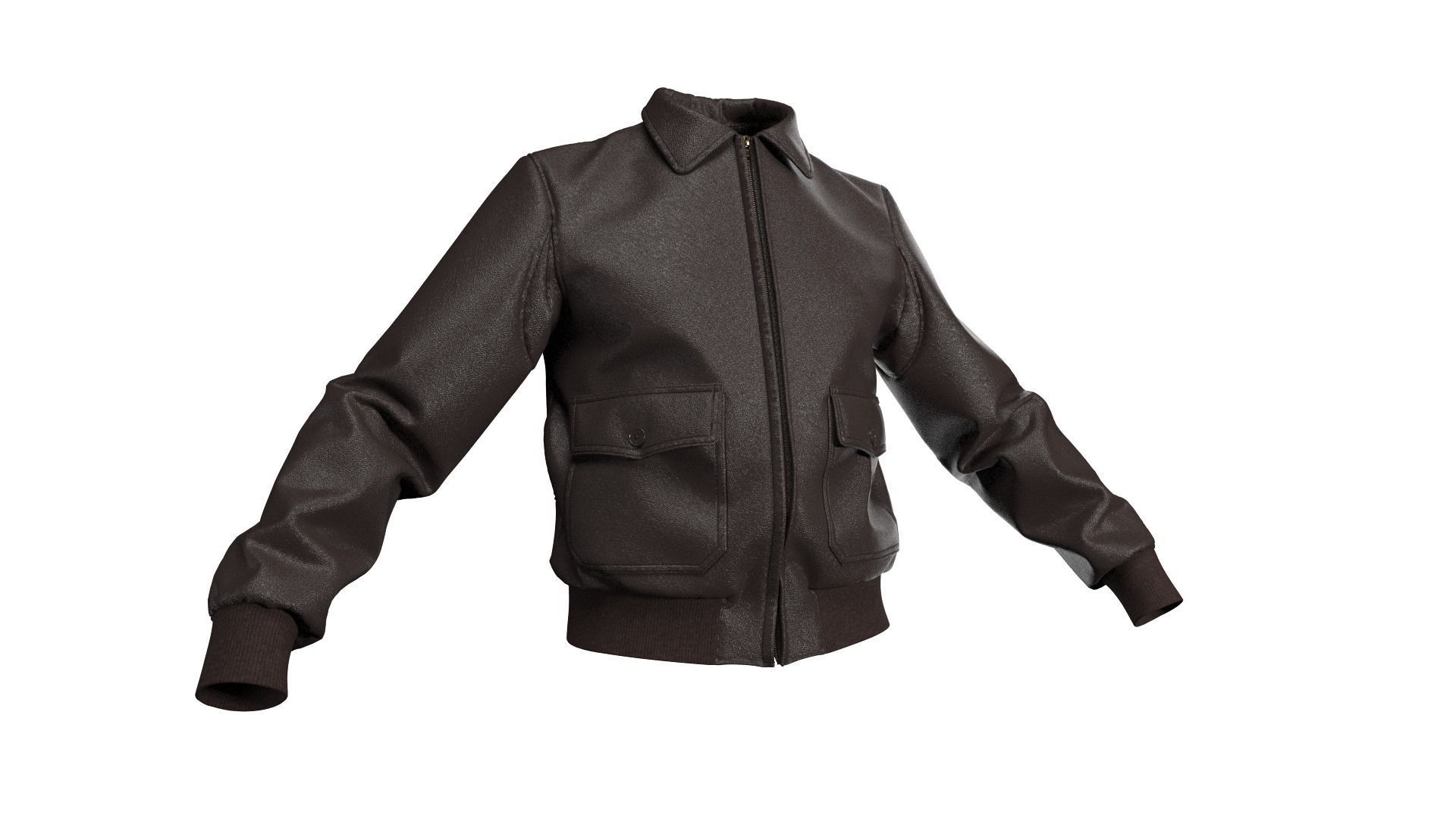 Aviators Leather Flight Jacket - Marvelous Designer 3D model | CGTrader