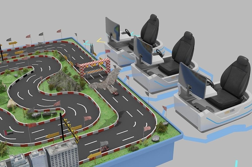 VR Virtual Racing Game Chair 3D model | CGTrader