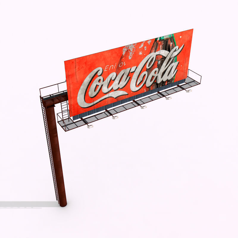 3D model Lowpolygonal Street Billboards 3D Models VR / AR / low-poly ...