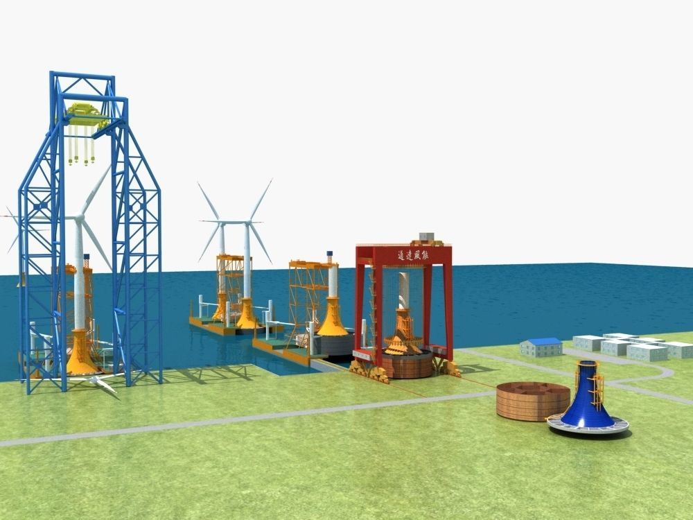 Offshore Wind Power Station 3D model | CGTrader