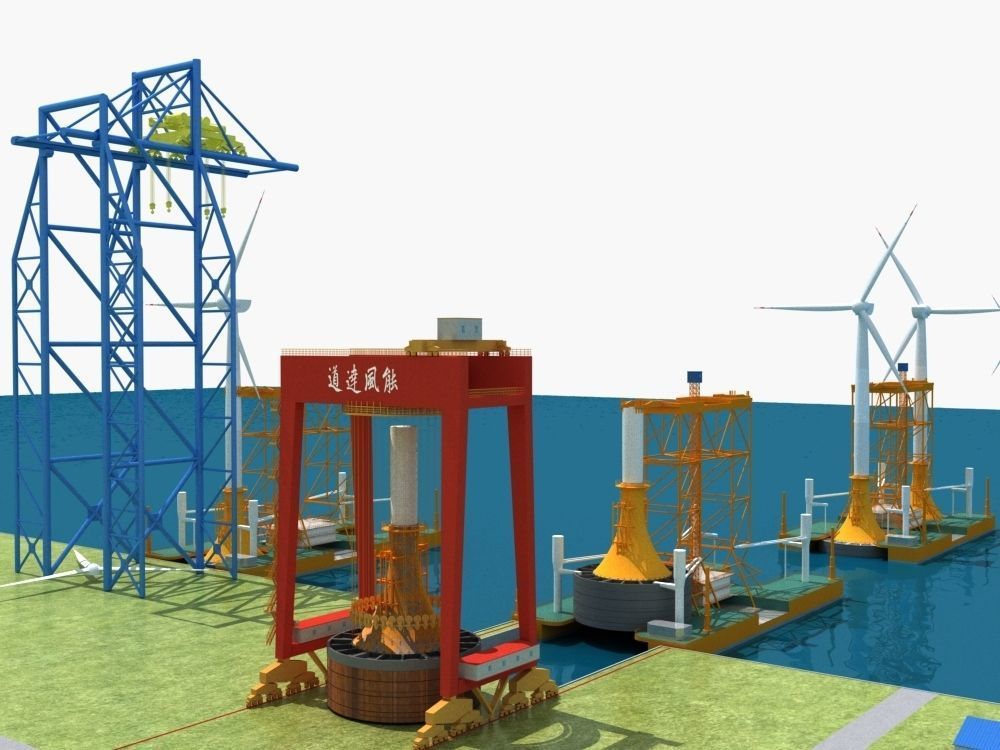 Offshore Wind Power Station 3D model | CGTrader