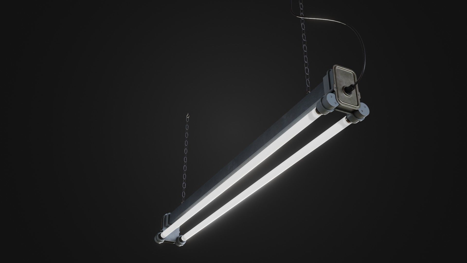 3D model Fluorescent ceiling light 01 VR / AR / low-poly | CGTrader