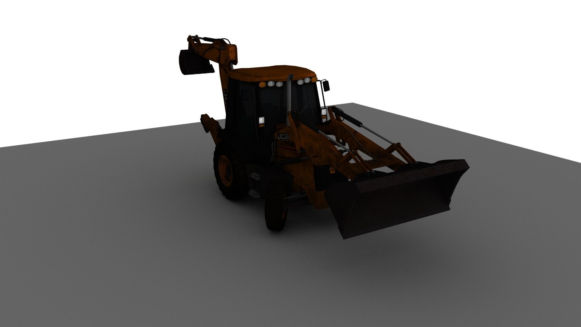 Rigged Jcb 3d Model Animated Rigged Cgtrader