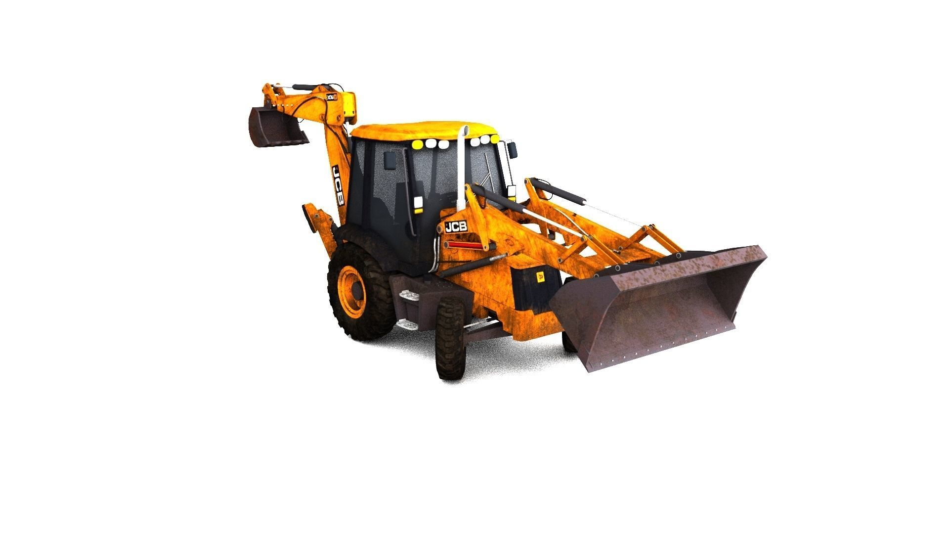 Rigged JCB 3D model animated rigged | CGTrader