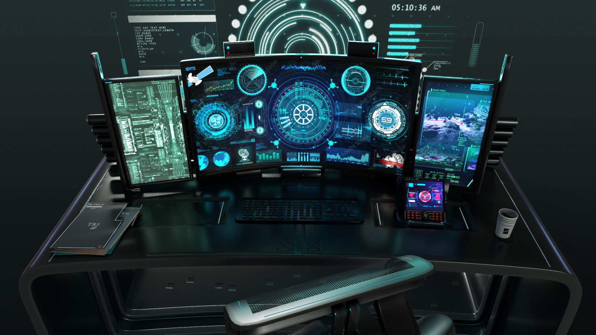 Control panel desk 3D model | CGTrader