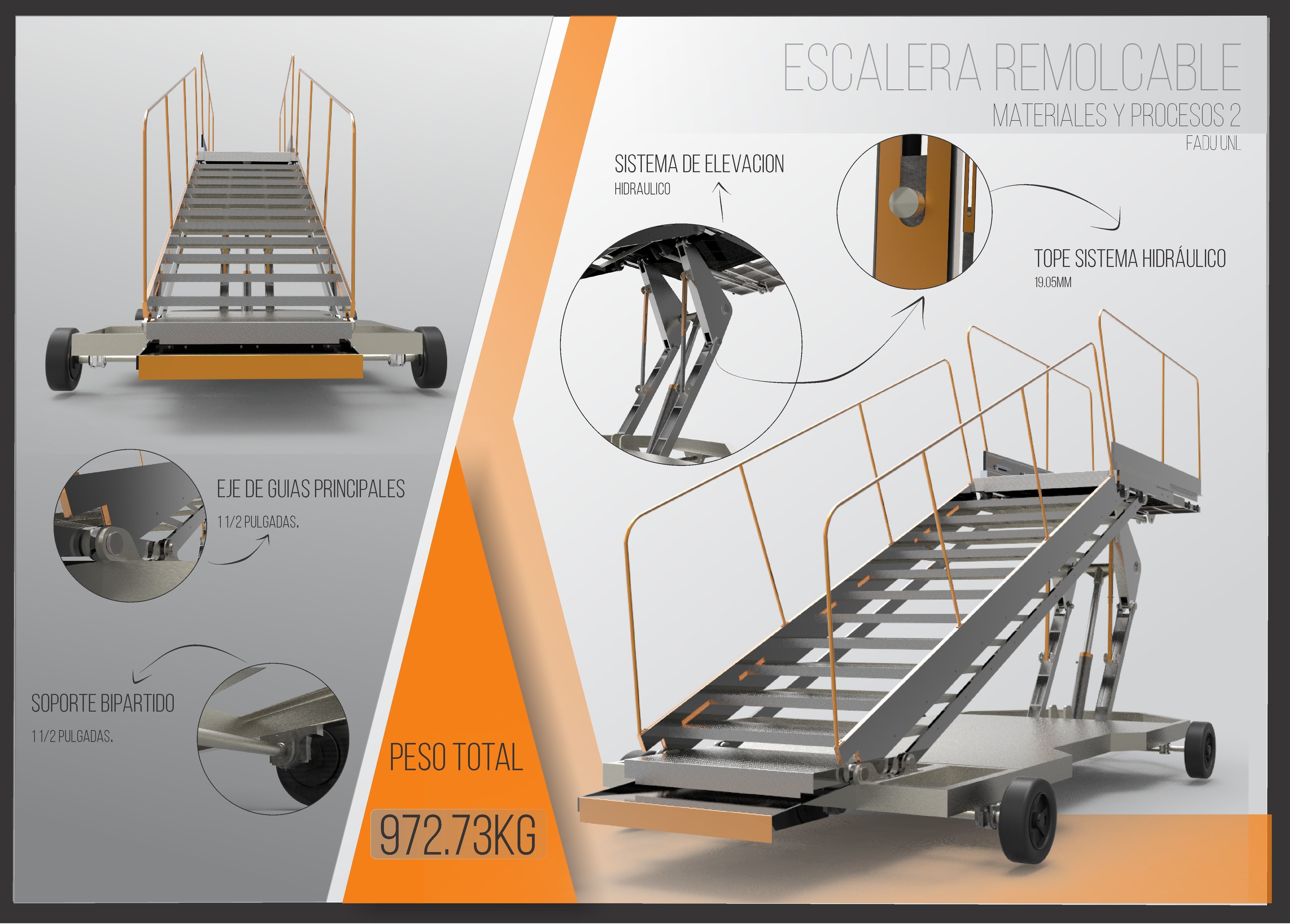 airport stairs - towable ladder 3D model | CGTrader