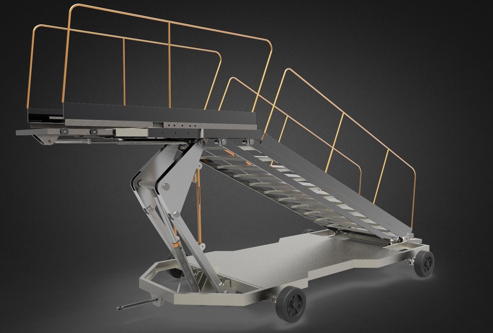 airport stairs - towable ladder 3D model | CGTrader