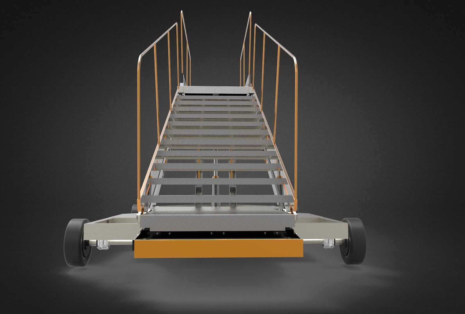 airport stairs - towable ladder 3D model | CGTrader