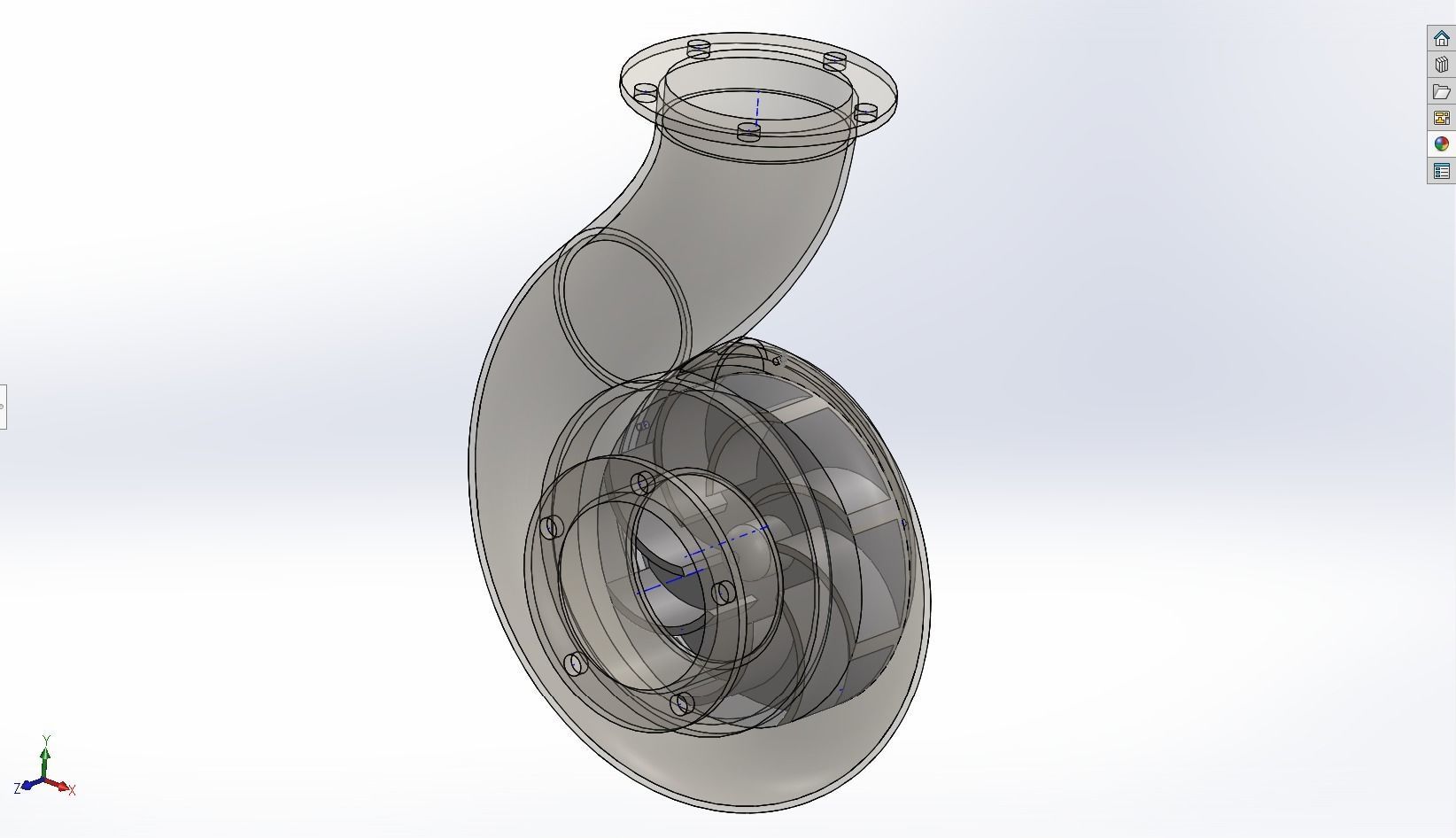 Centrifugal pump Solidworks 3D model rigged | CGTrader